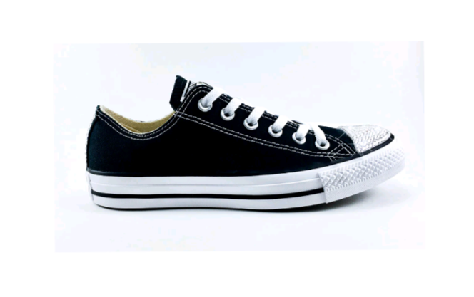 Custom Bling Embellished Converse (toe and heel strip) – EMBELLISH EMPIRE